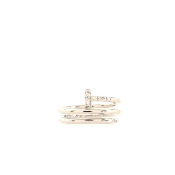 Cartier | Jewelry | Cartier Juste Un Clou Double Ring 8k White Gold And ...